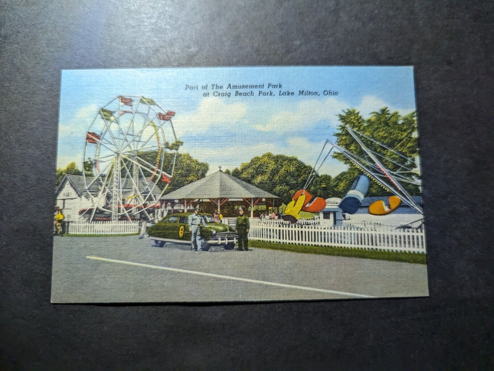 Mint USA Postcard Part of the Amusement Park at Craig Beach Park Lake ...