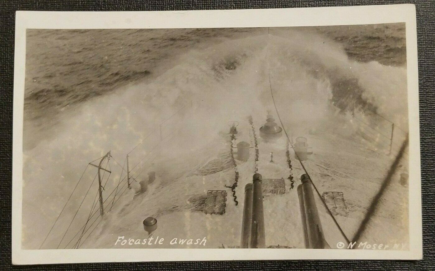 Vintage US Navy Guns Forecastle Awash RPPC | United States - Other ...