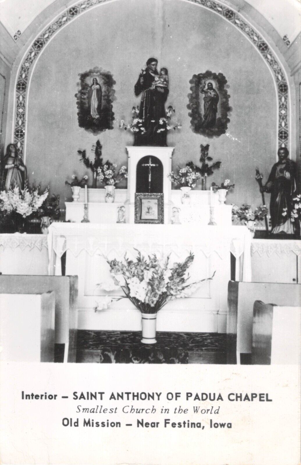 Vtg 1960s RPPC St. Anthony Padua Chapel Smallest Church in World New ...