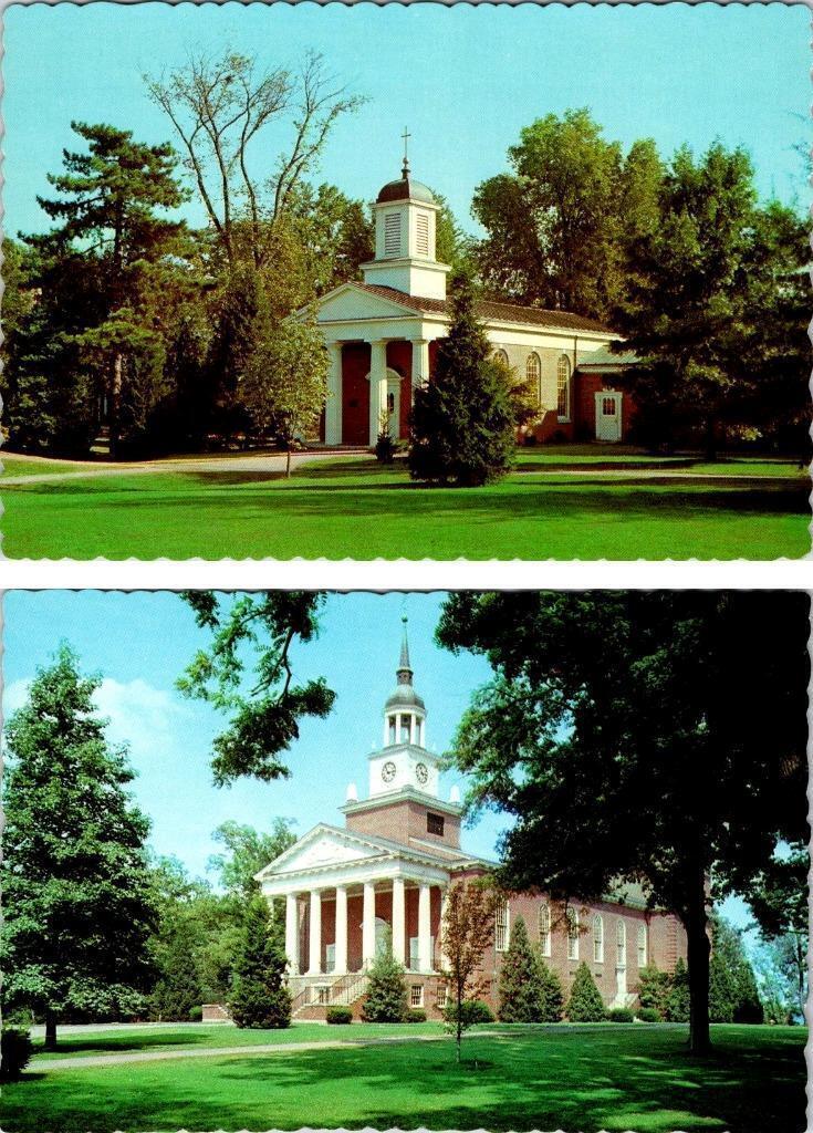 2~4X6 Postcards Hanover, IN Indiana HANOVER COLLEGE Chapel & Parker ...