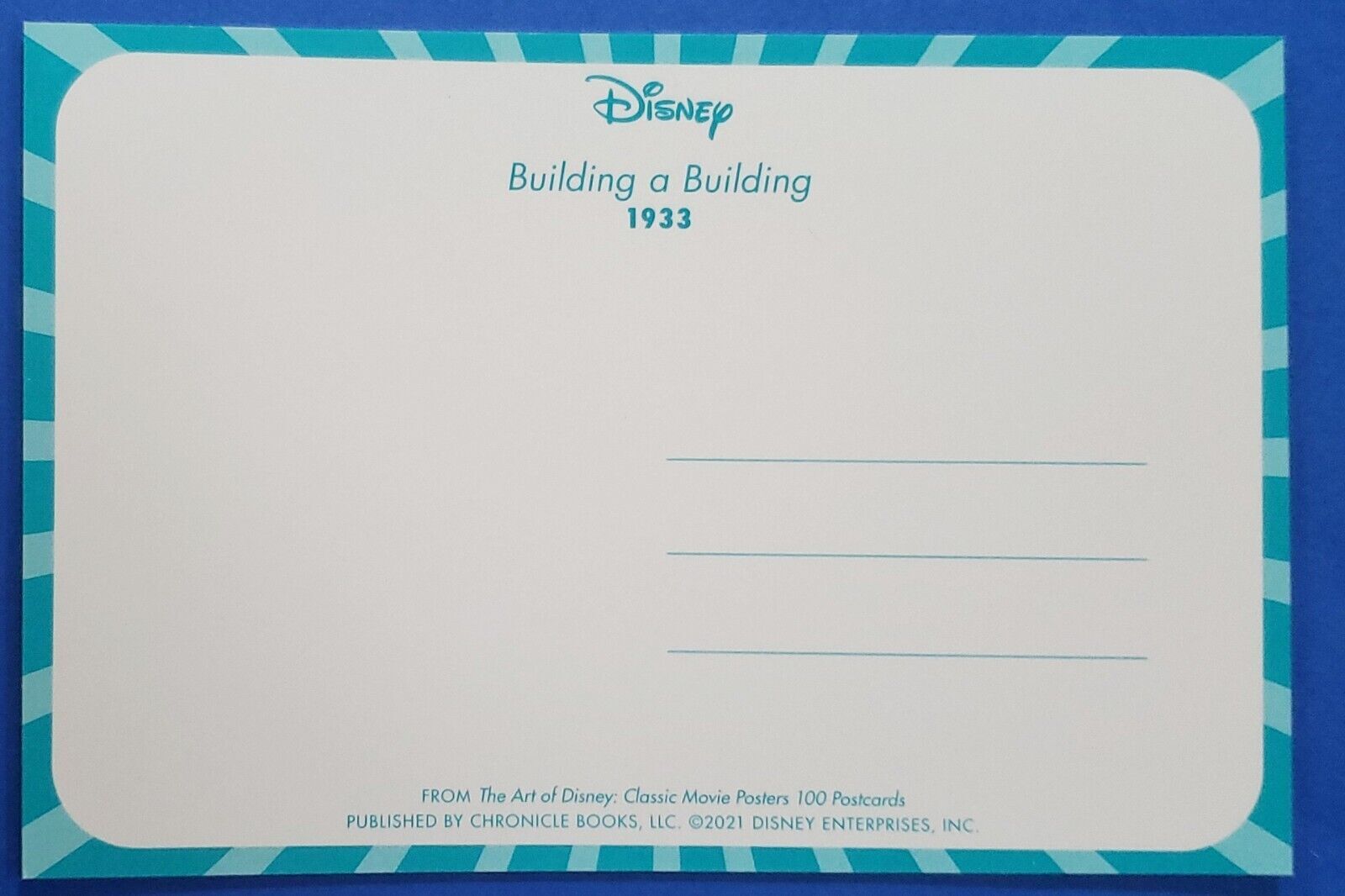 Postcard Mickey Mouse Building A Building Disney Classic Movie Posters ...