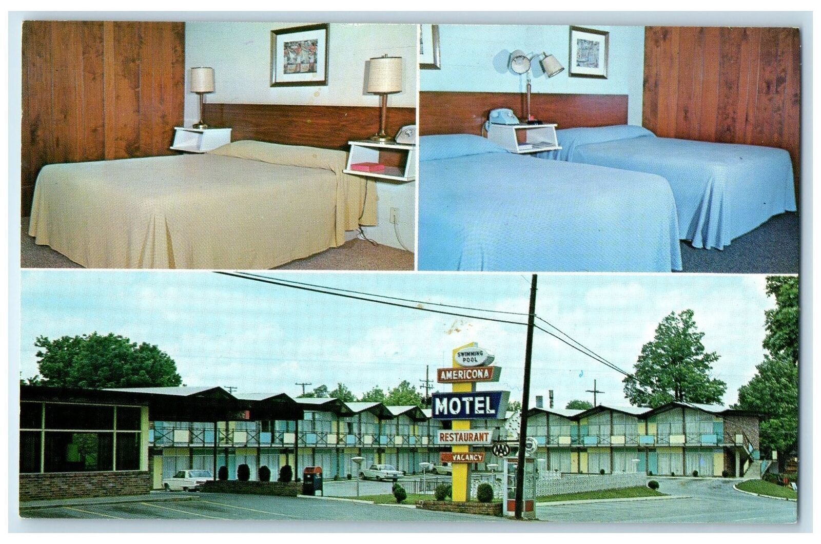 c1960's Americana Motel And Clara's Restaurant McMinnville Tennessee TN ...