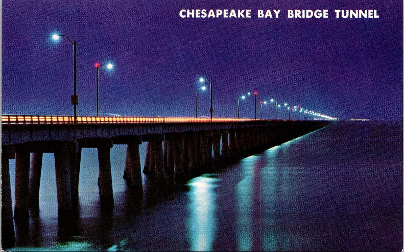 Chesapeake Bay Bridge Tunnel Wise Point Virginia Beach VA Night View ...