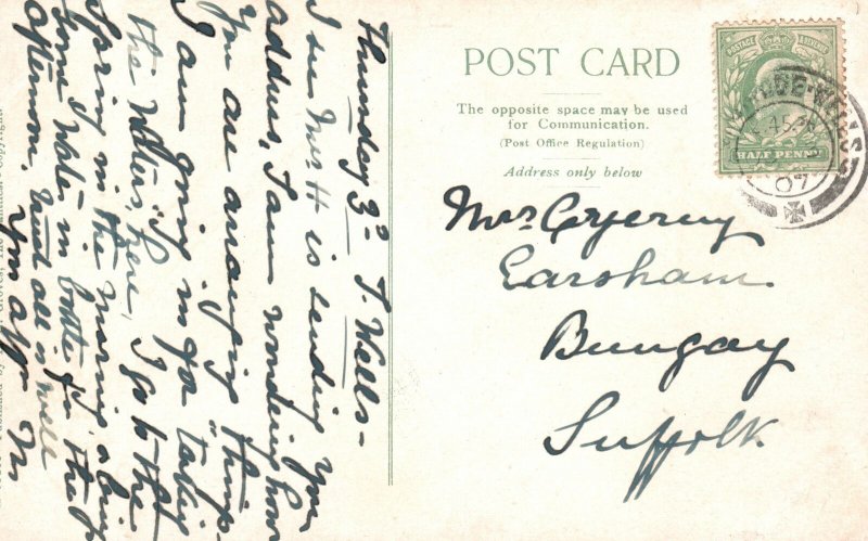 Vintage Postcard Bridge Over River Historical Landmark Tourist ...