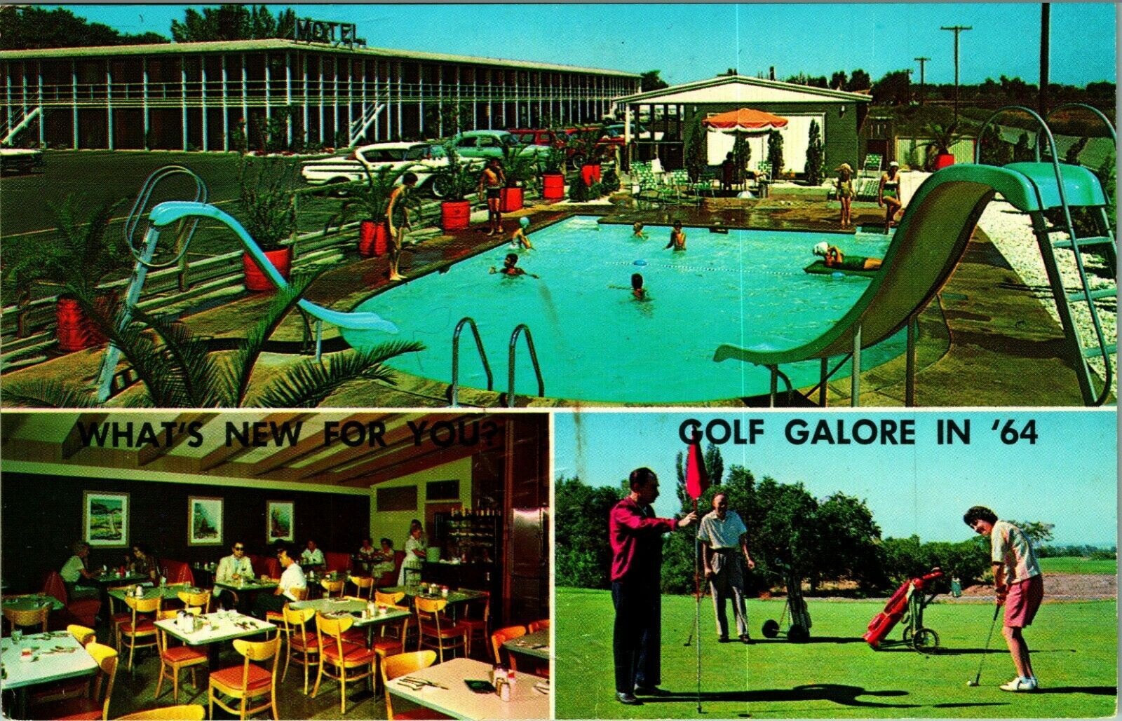 Denman's Motel & Cafe Golf Mulitivew Salt Lake City UT Utah 1964 Chrome ...
