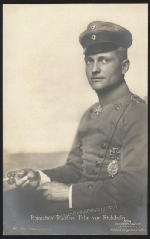 Germany WWI Red Baron Freiherr Manfred von Richthofen Sanke Nr534 RPPC ...
