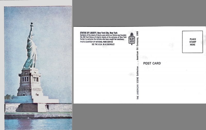 Statue of Liberty Postcard from "The American Scene Collection" (1969 ...