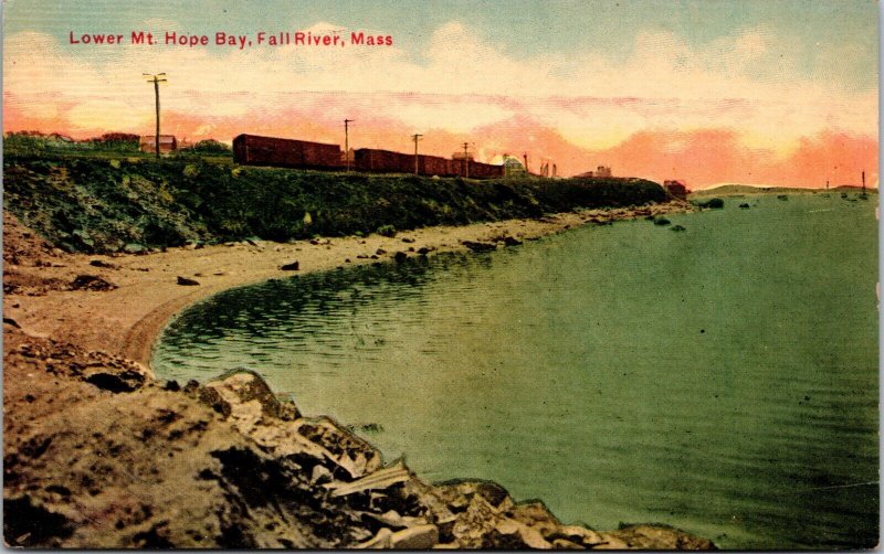 Lower Mt Hope Bay Fall River Massachusetts MA UNP Unused DB Postcard ...