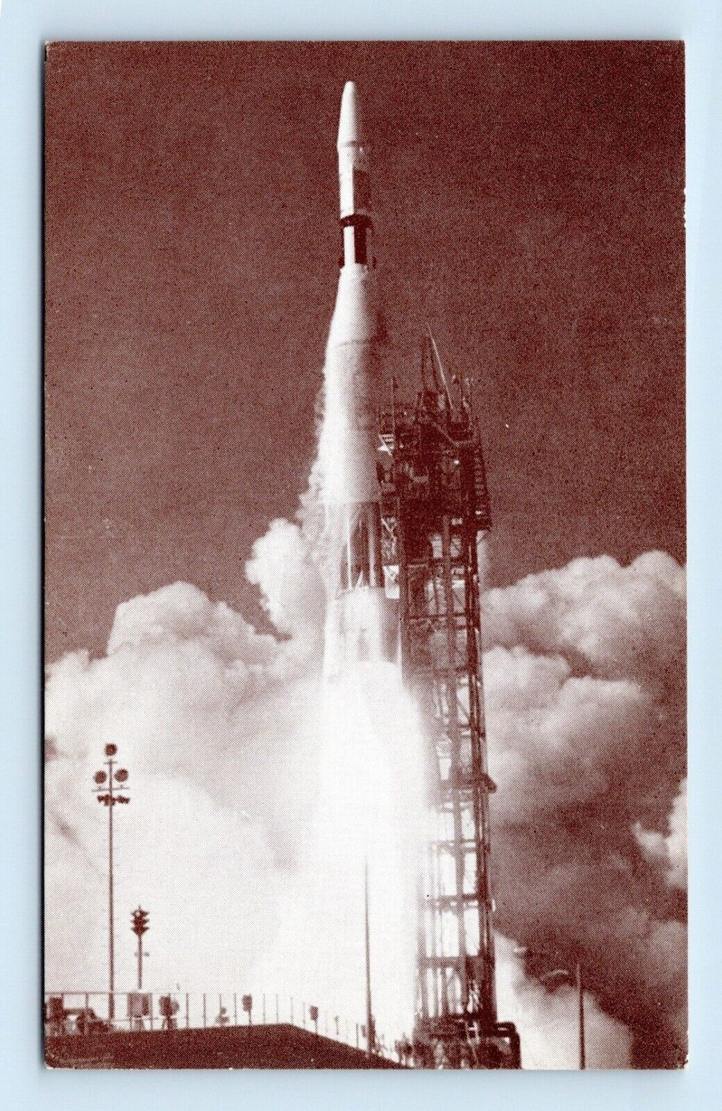 1962 NASA RANGER IV Launch Card 16 of 32 Exhibit Supply Arcade Card M3 ...