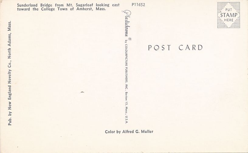 Sunderland Bridge from Mt. Sugarloaf - Amherst MA, Massachusetts ...