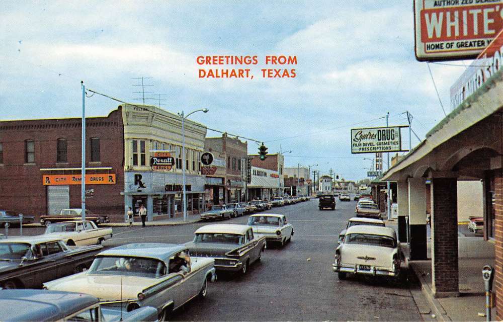 Dalhart Texas Street Scene Historic Bldgs Vintage Postcard K39163 ...