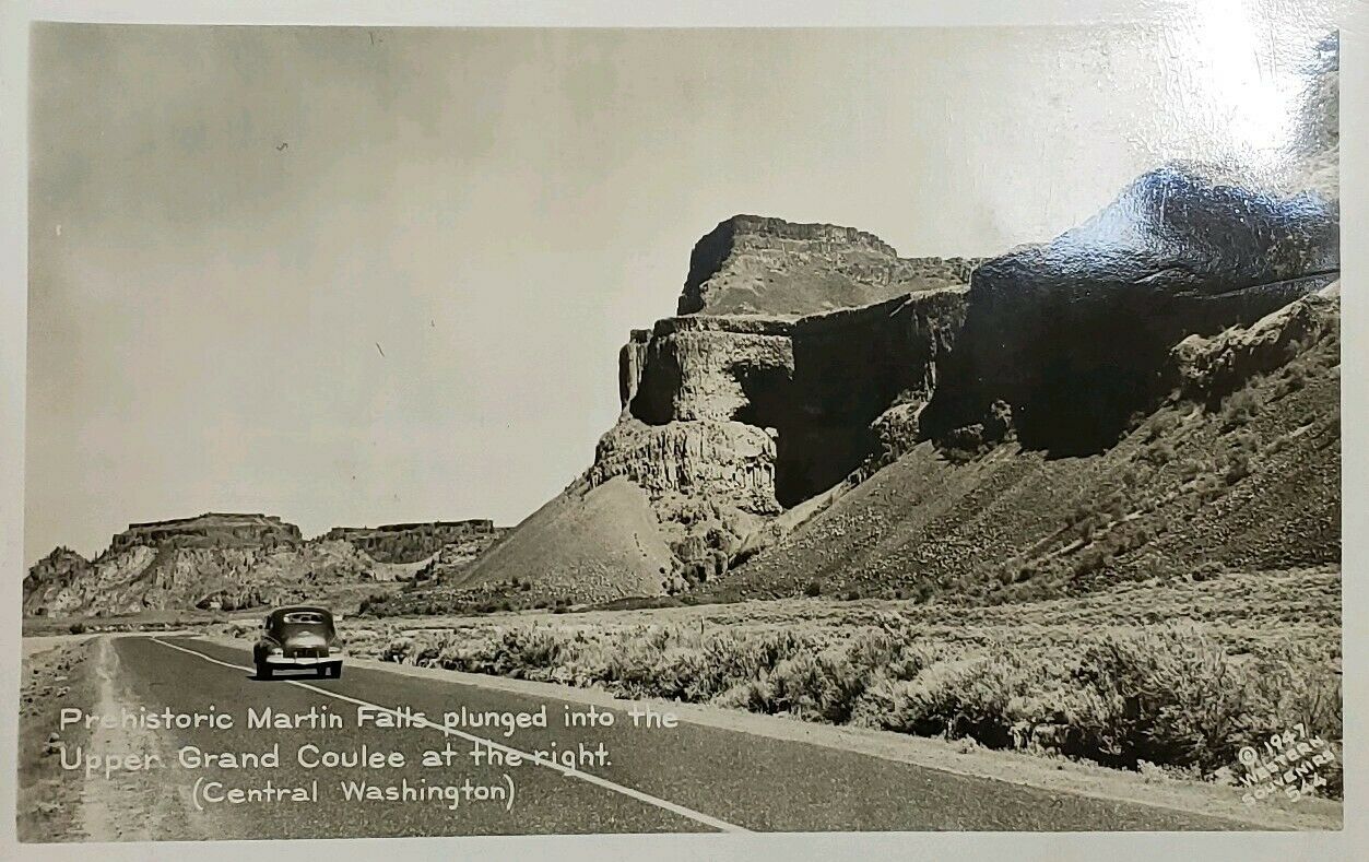 C.1947 RPPC Prehistoric Martin Falls Upper Grand Coulee Central ...
