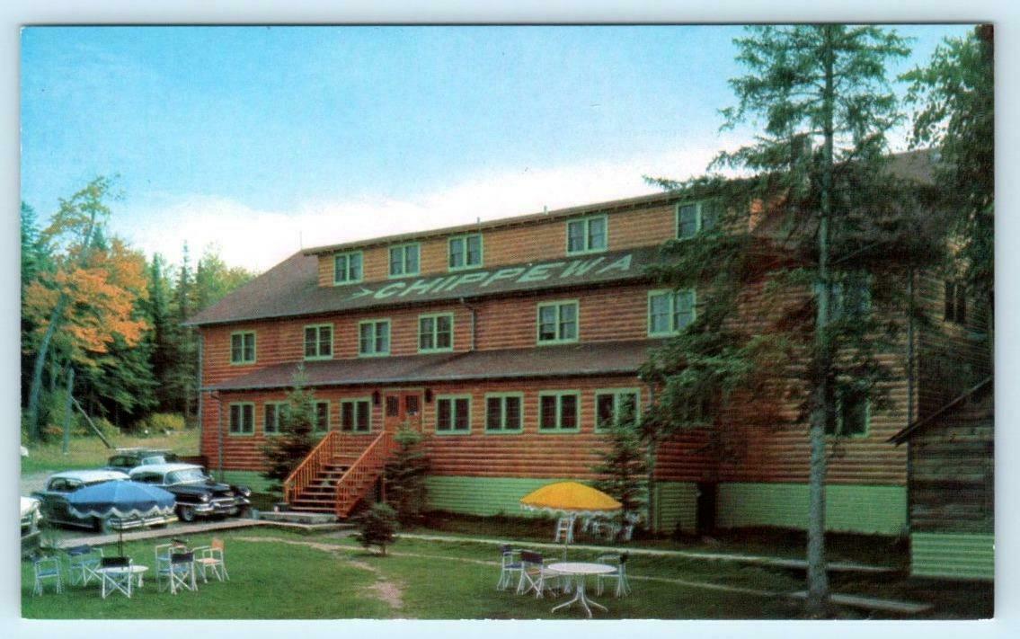 RAY, Minnesota MN ~ Main Lodge CHIPPEWA LODGE Roadside c1950s Cars ...