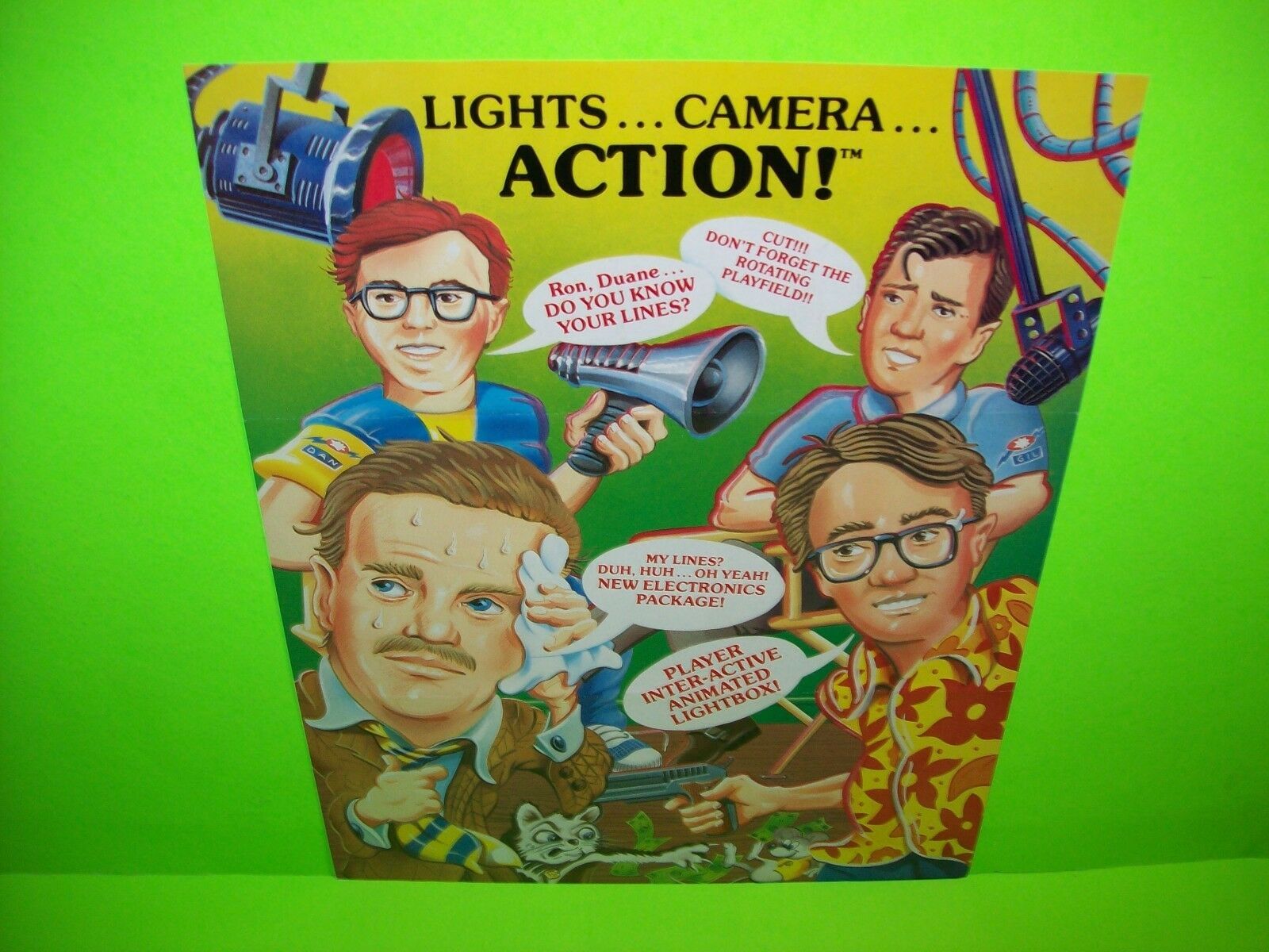 Lights Camera Action Pinball Flyer Original Vintage 1989 Art 8.5" x 11 ...