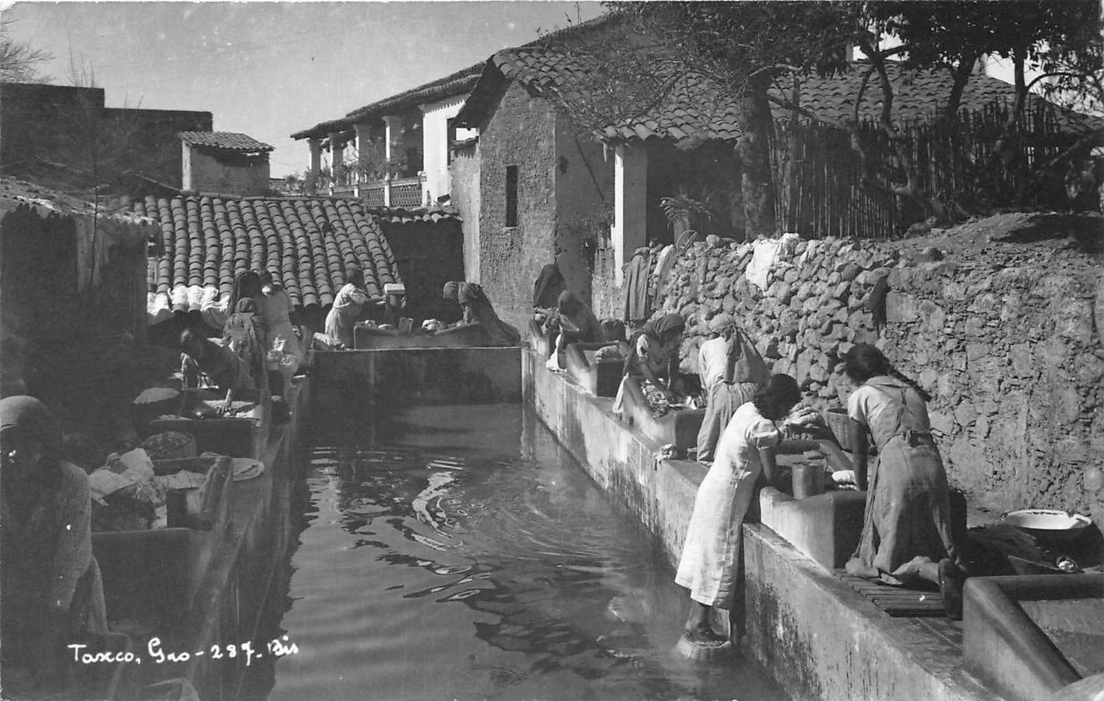 Taxco Guerrero Mexico~Mexican Ladies Hand Washing Clothes by Water ...