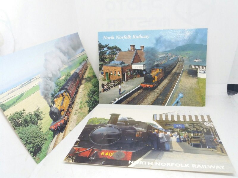 7x New Vintage Steam Train Locomotive North Norfolk Railway Postcards ...