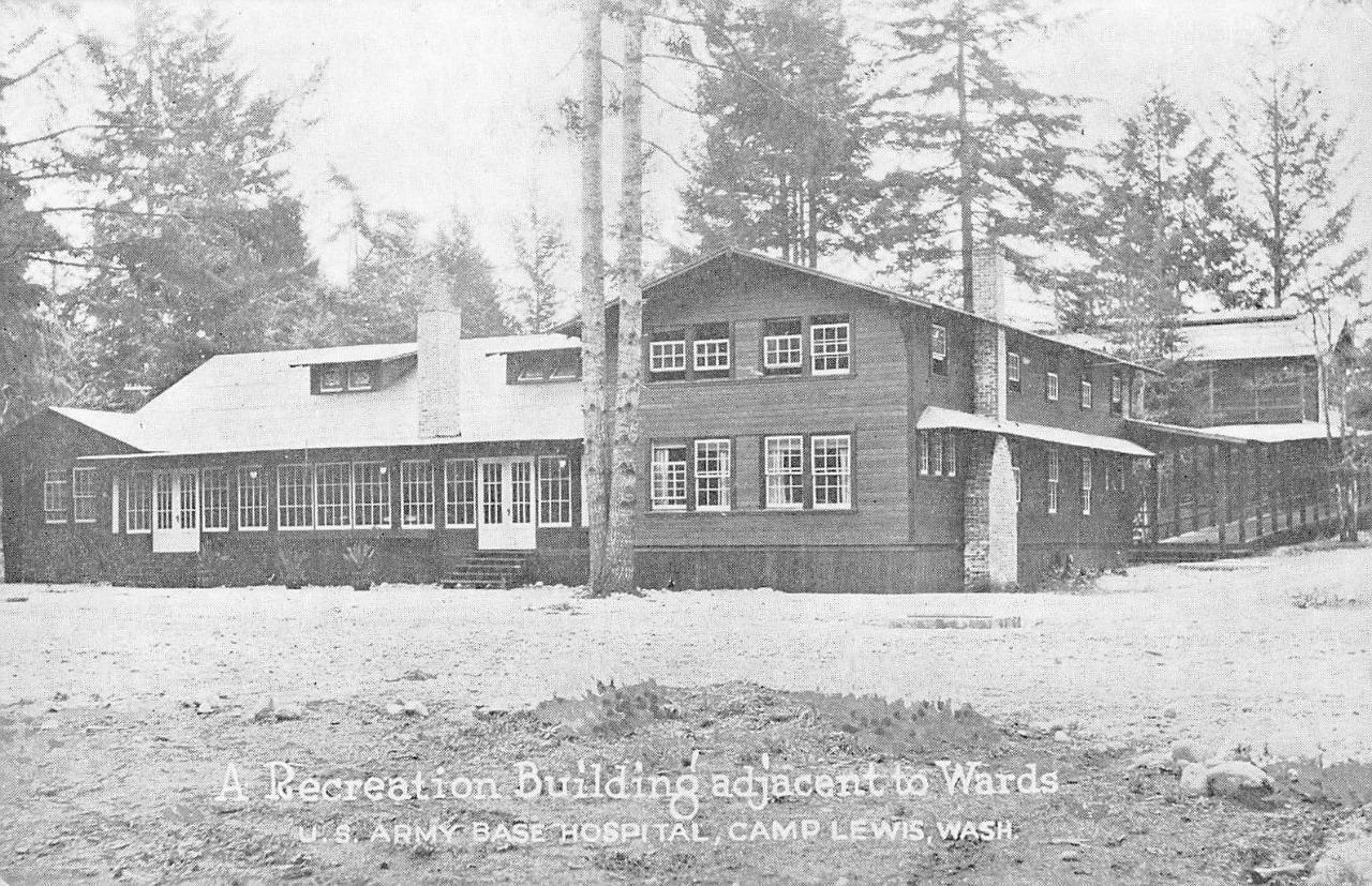 Recreation Building CAMP LEWIS, WA Army Base Hospital Military WWI ...