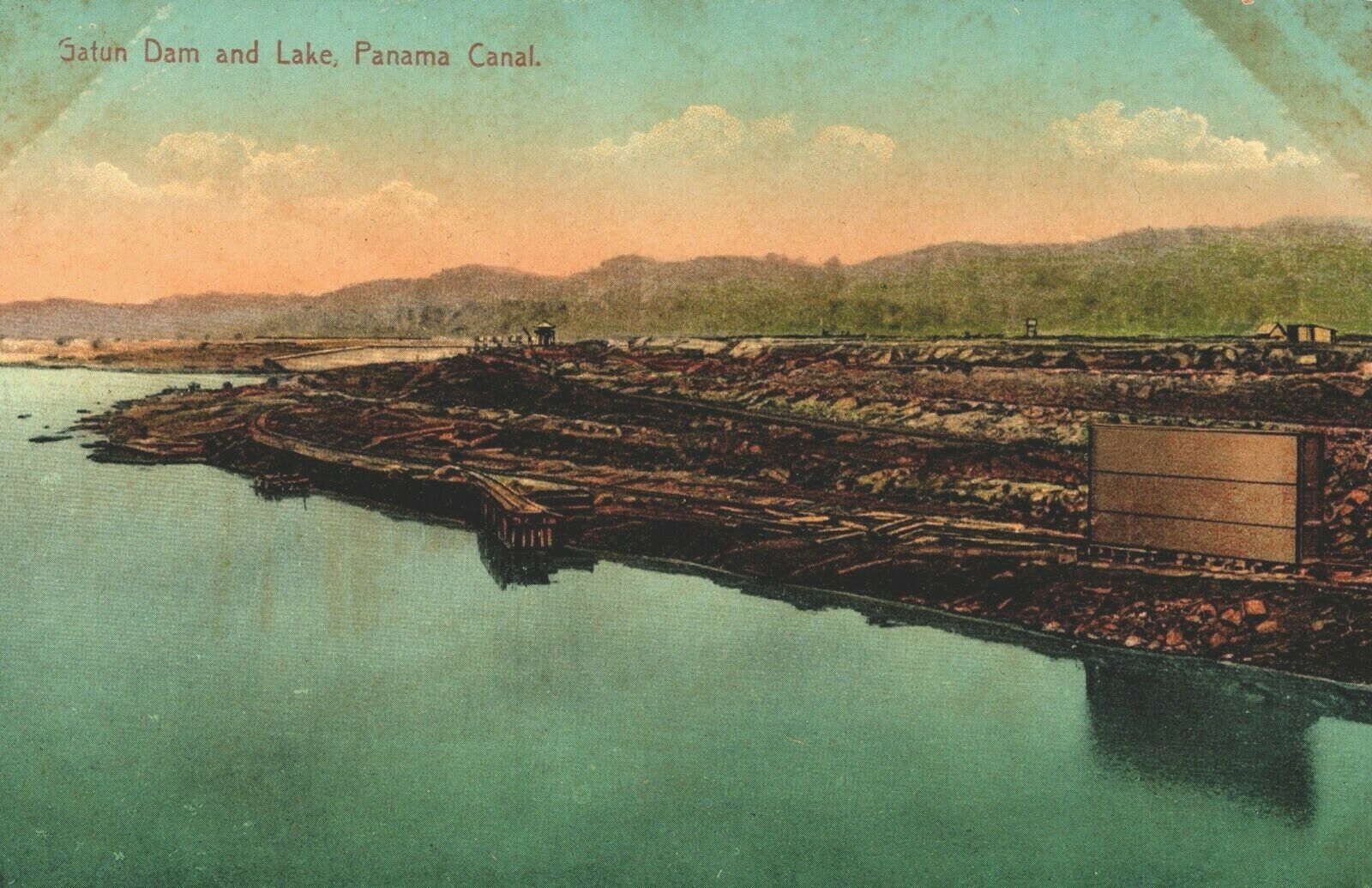 Panama Gatun Dam and Lake Panama Canal Vintage Postcard 03.75 | Latin ...
