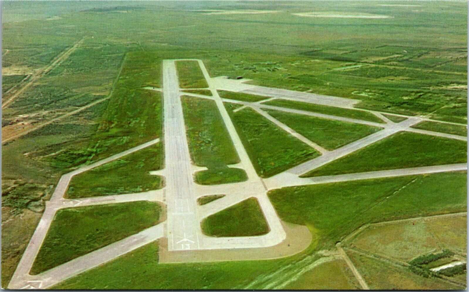 Postcard Texas Port Isabel Cameron County Airport Aerial View Runways ...