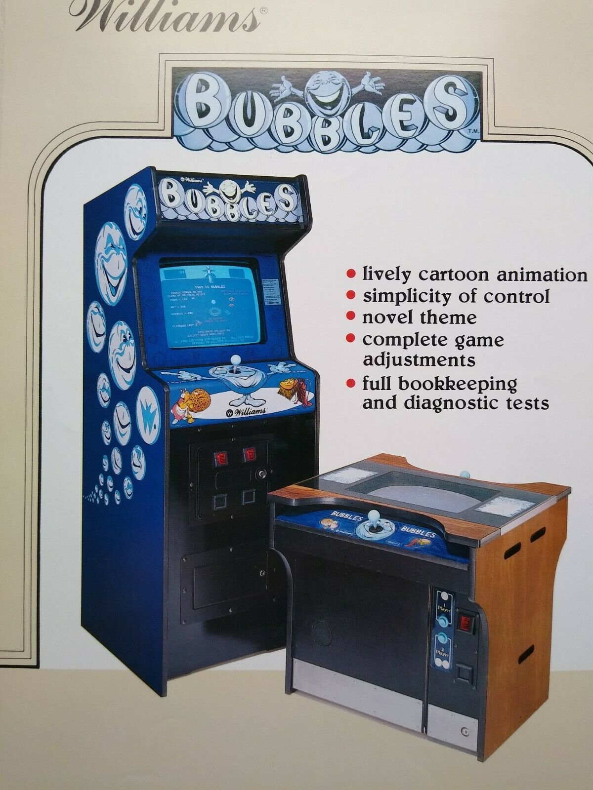 Bubbles Arcade Flyer Original 1983 Video Game Foldout Vintage Retro ...