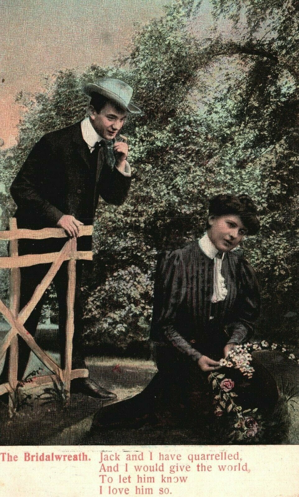 Vintage Postcard 1909 The Bridalwreath Jack & I Have Quarrelled Couple ...