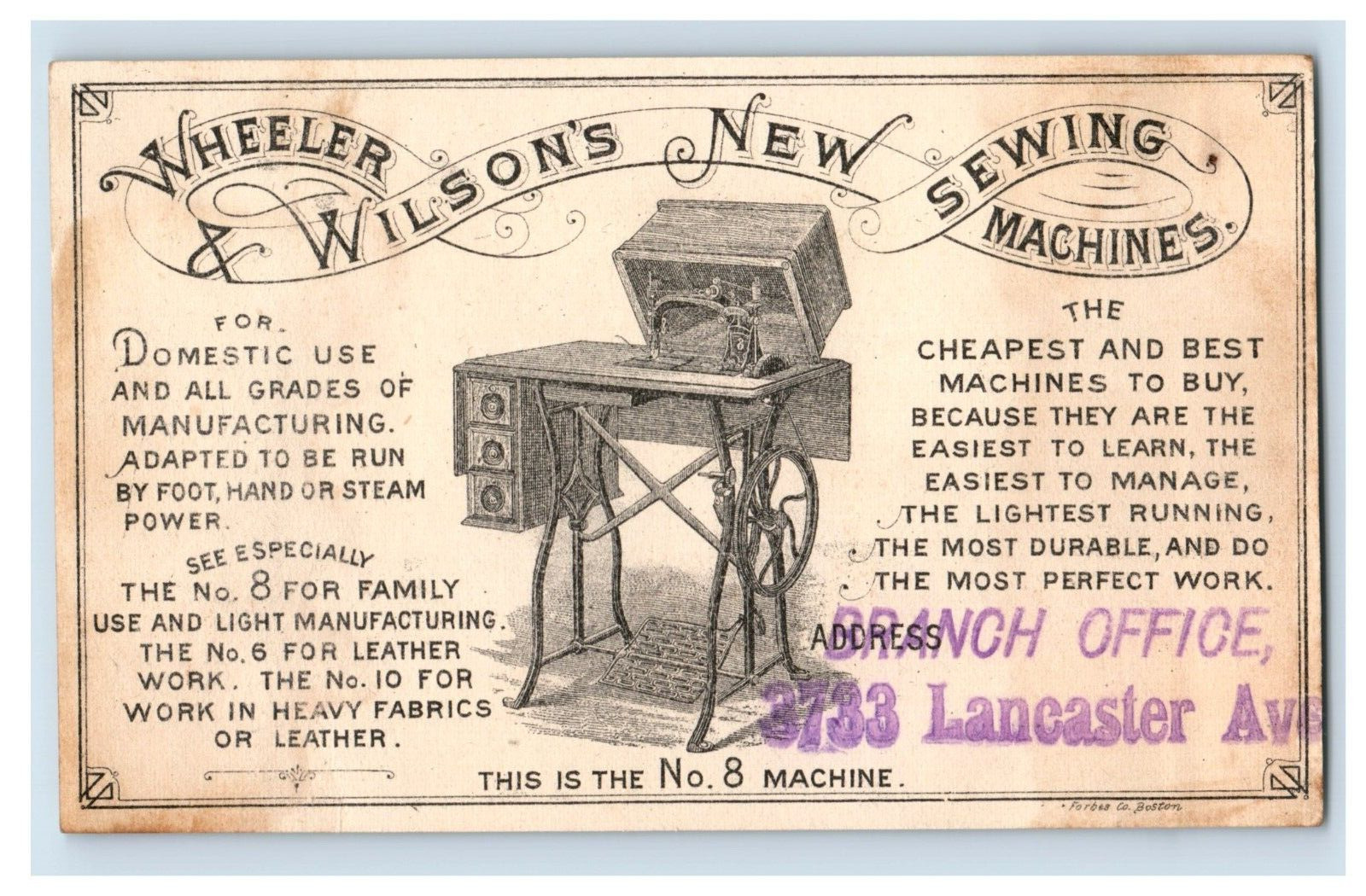 1890s Wheeler & Wilson Sewing Machines Delivery Family Dog Carriage P60 ...