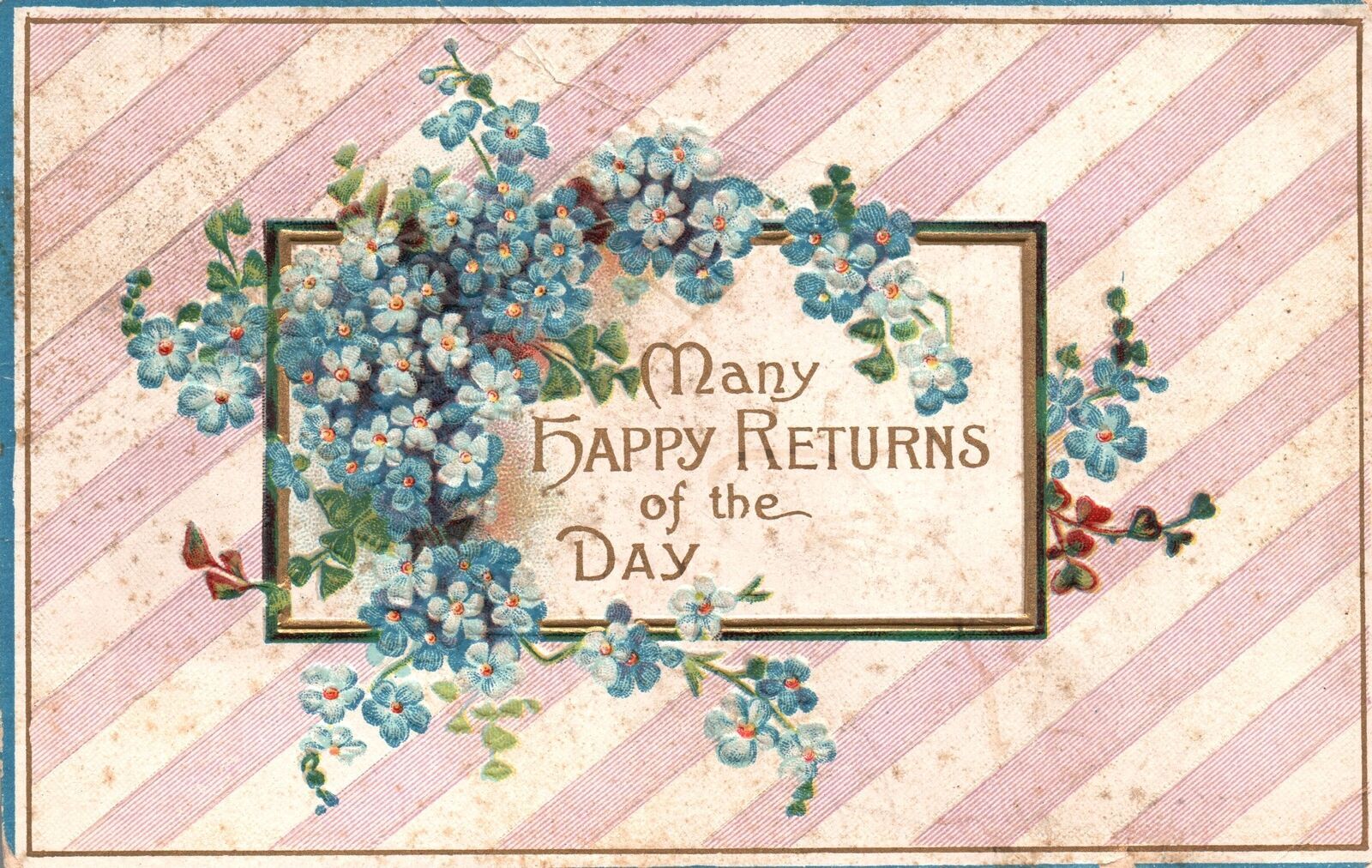 Vintage Postcard 1910's Many Happy Returns Of The Day Forget Me Not ...