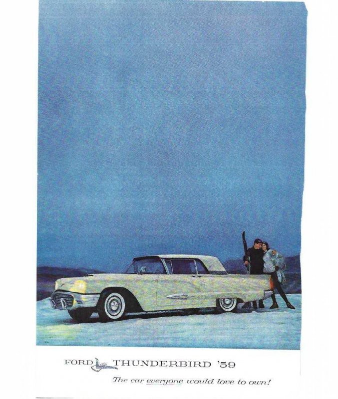 Vintage Magazine Ad - 1959 Ford Thunderbird | Ephemera - Advertising ...