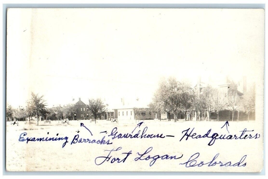 c1910's Barracks Guardhouse Headquarters View Fort Logan CO RPPC Photo ...