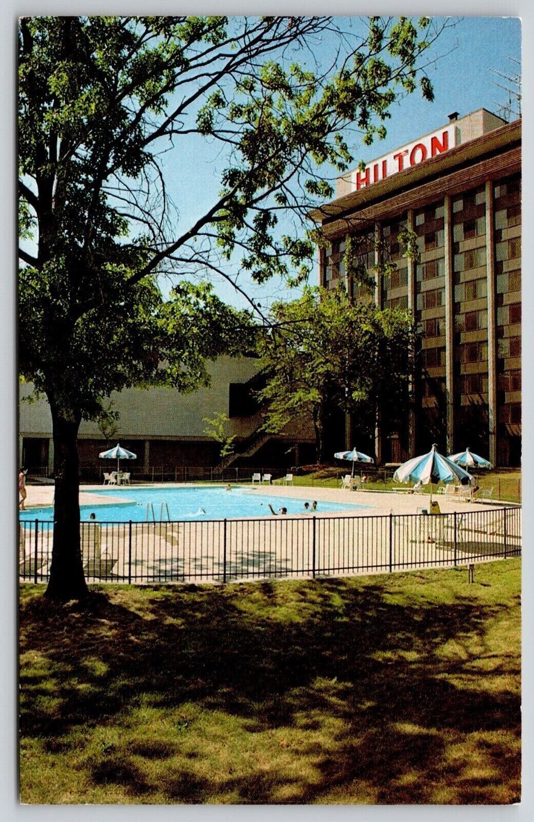 Mount Laurel Hilton New Jersey Hotel Outdoor Pool Resort UNP Vintage PC ...