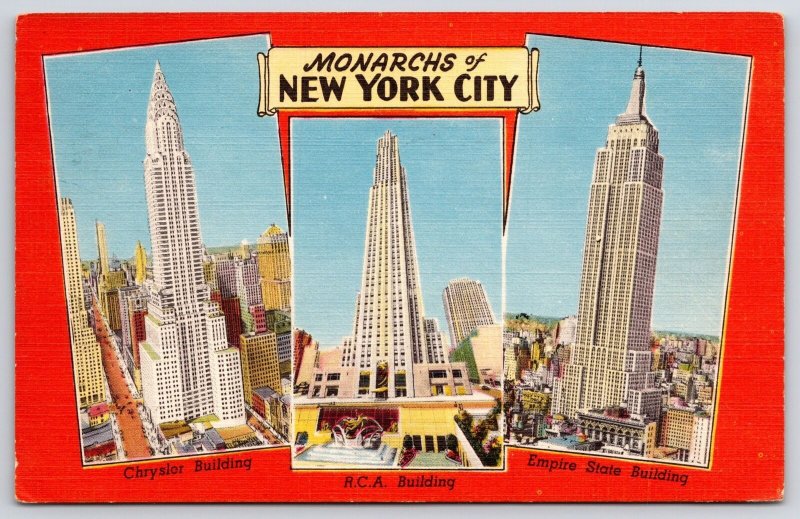 1954 New York City NY Skyscraper Radio City Empire State Building ...