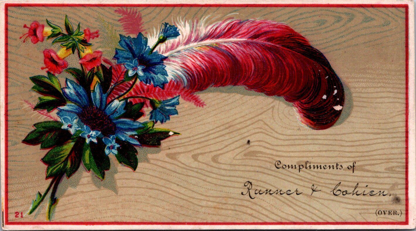 K12/ Victorian Trade Card 1890s Advertising Orwell Ohio Runner Cohiers ...