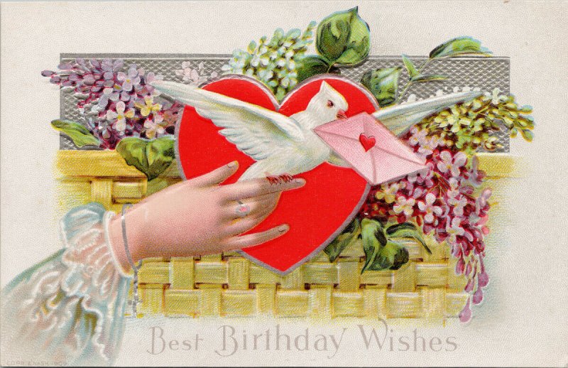 Best Birthday Wishes Heart White Bird Dove Birthday Lover Series ...