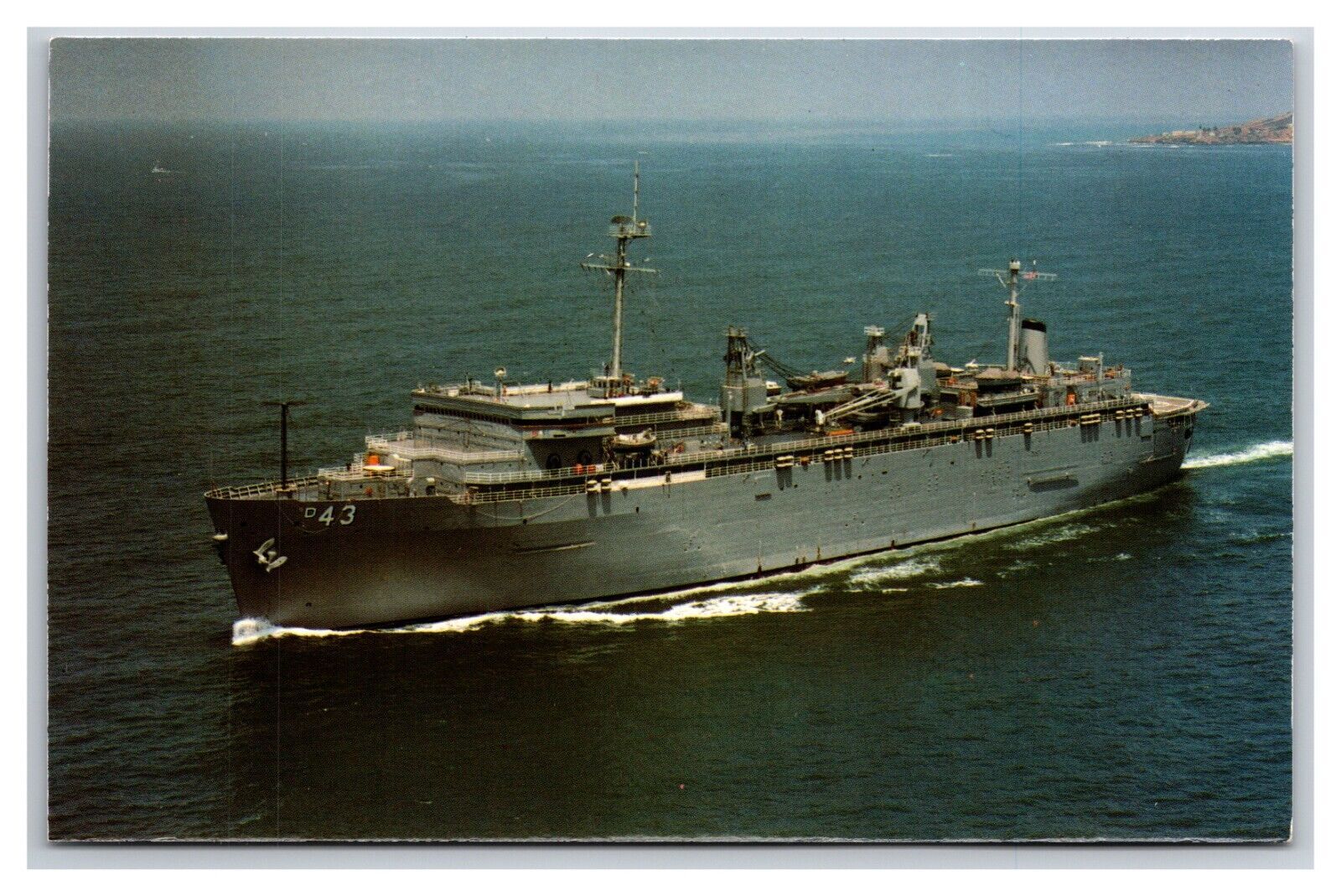 US Navy USS Cape Cod AD-43 Destroyer Tender UNP Chrome Postcard Z7 ...
