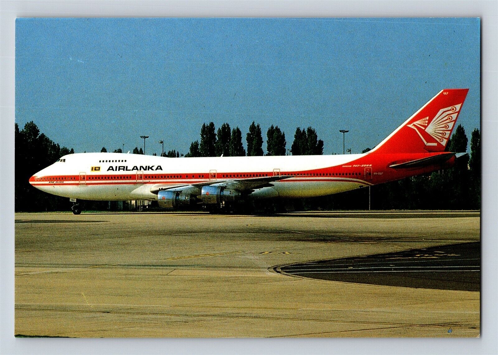 Aviation Airplane Postcard Air Lanka Airlines Boeing 747 238B 4R-ULF ...
