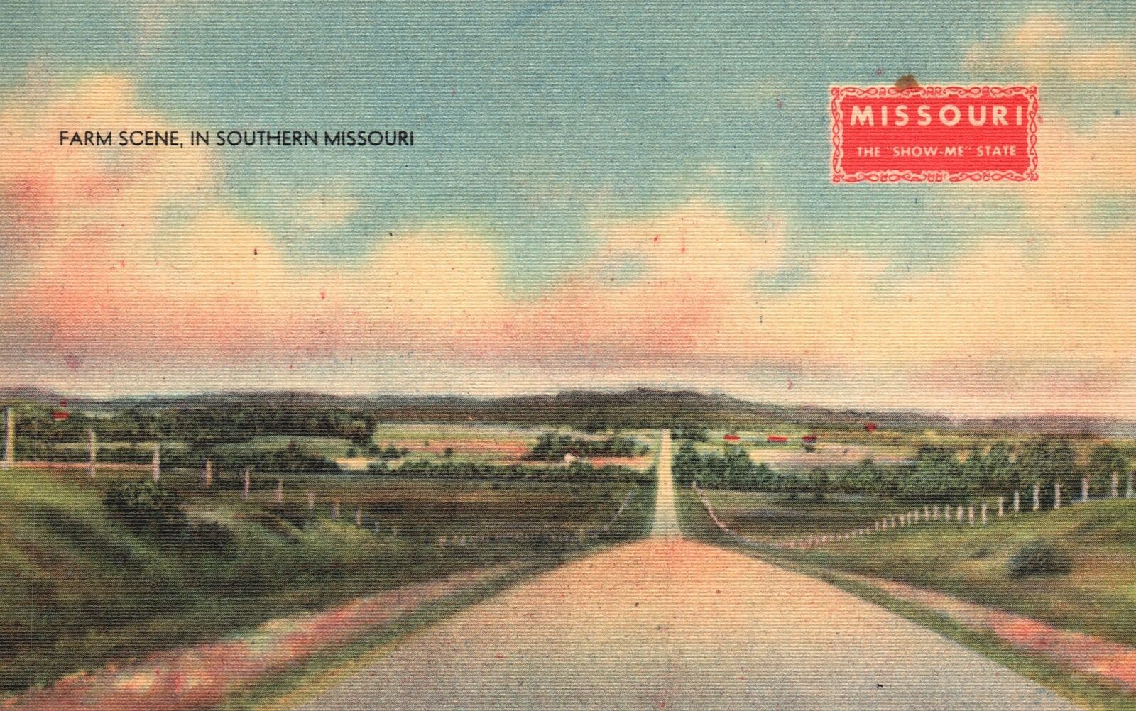 Vintage Postcard Farm Scene Rugged Roadways Attraction Southern ...