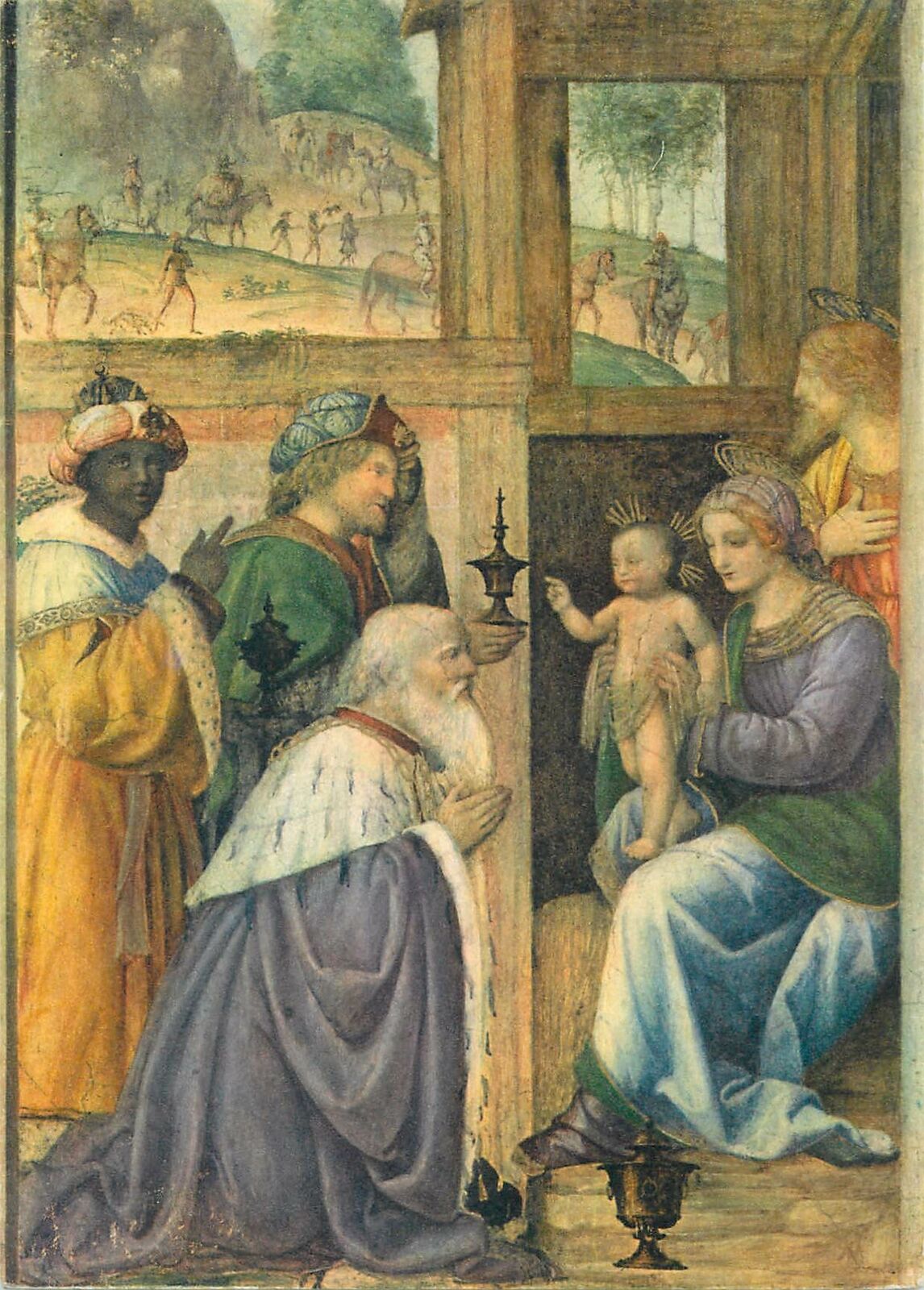 Religious Postacard Adoration des Mages fresque by Bernardino Luini ...