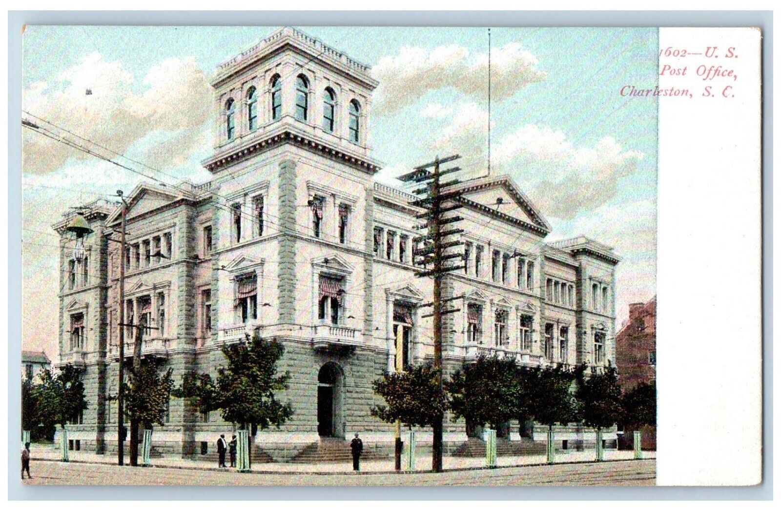 Charleston South Carolina Postcard US Post Office Exterior c1905 ...