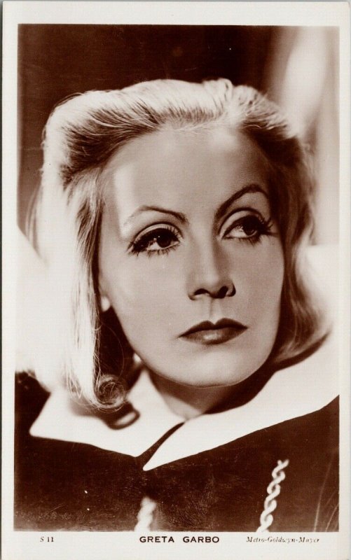 Greta Garbo Actress Movie Star Metro-Goldwyn-Mayer Unused RPPC Postcard ...