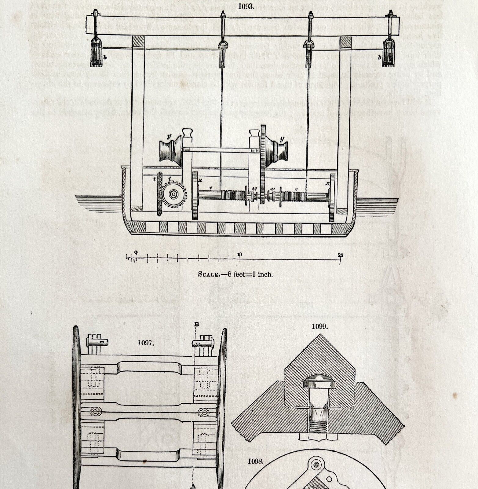 Dredging Machine Woodcut 1852 Victorian Industrial Print Engines ...