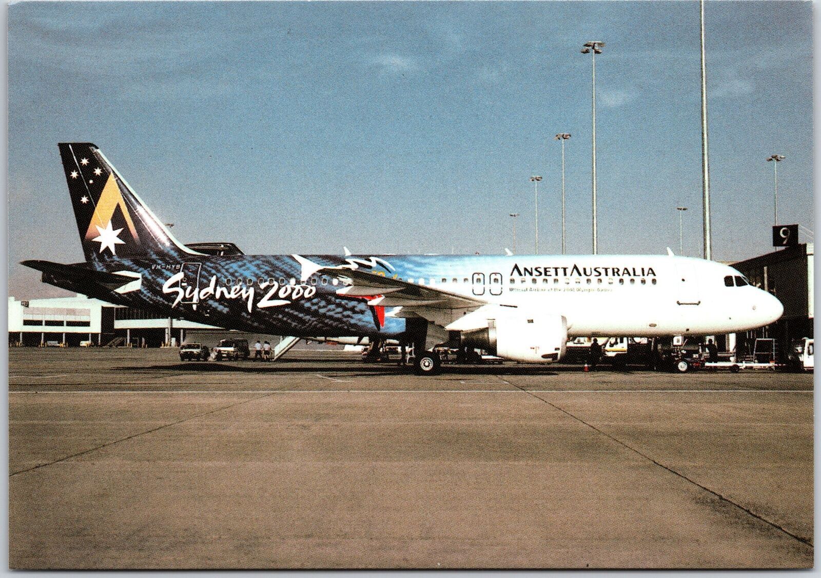 Airplane Ansett Australia Olympia Sydney 2000 Airbus A320-211 VH-HYB ...