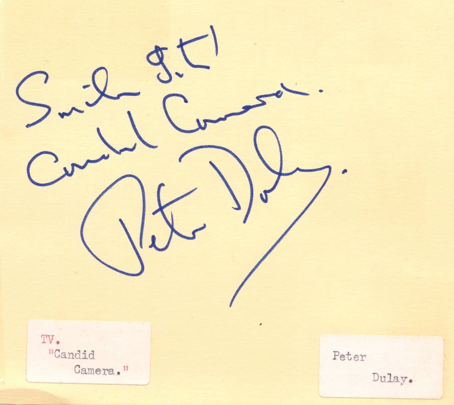 Peter Dulay Candid Camera The Anderson Sisters 2x Autograph s | Topics ...