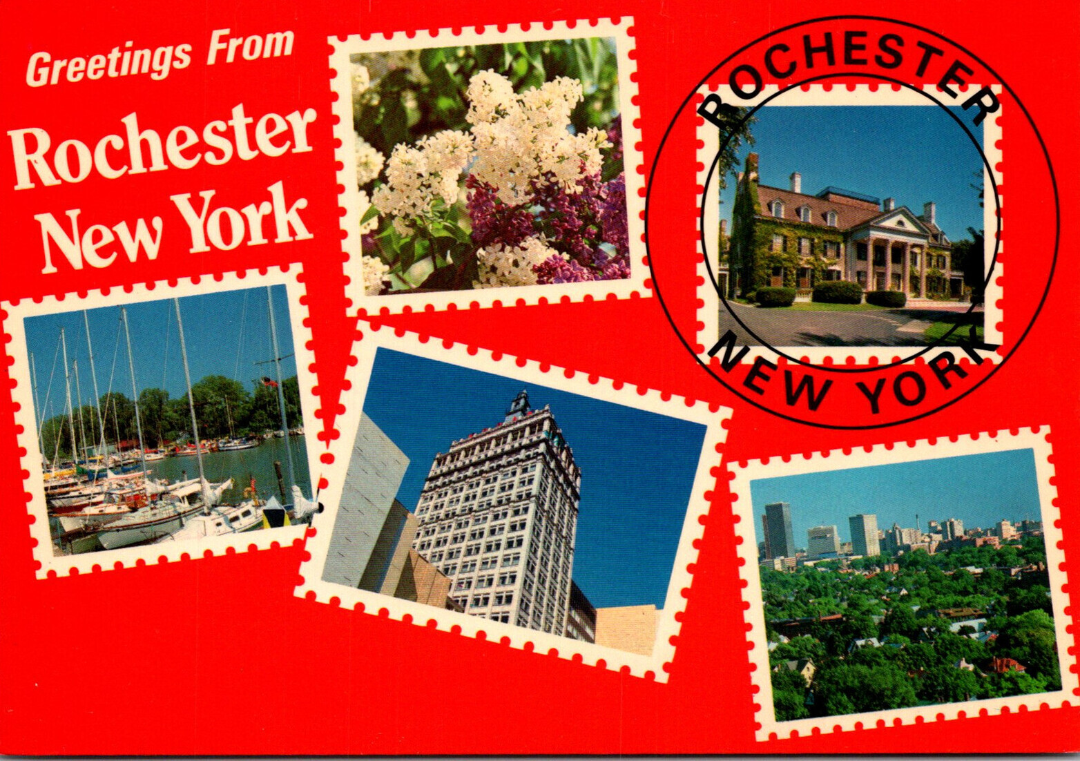 New York Rochester Greetings With Multi View | United States - New York ...