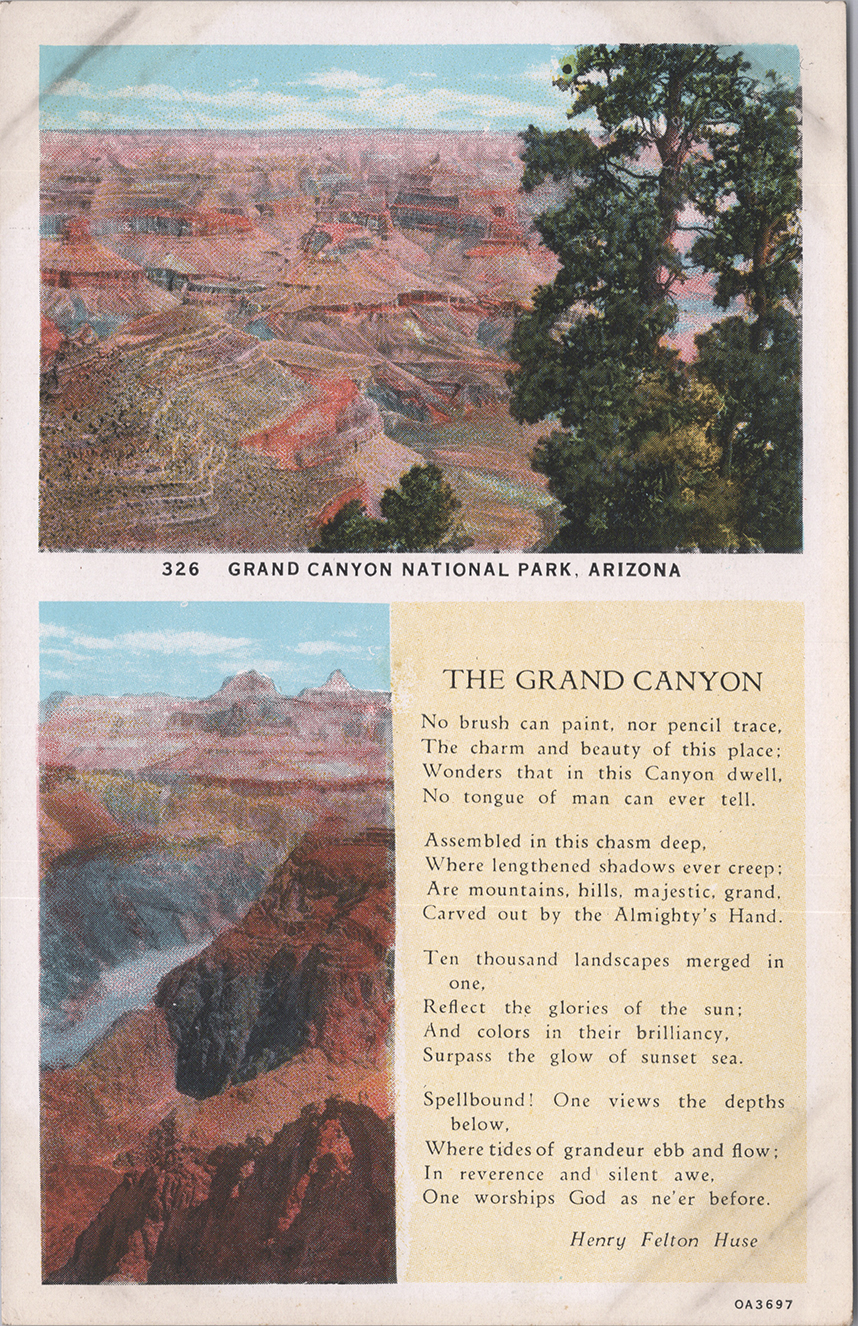 Grand Canyon National Park, Arizona-Poem by Henry Felton Huse | United ...