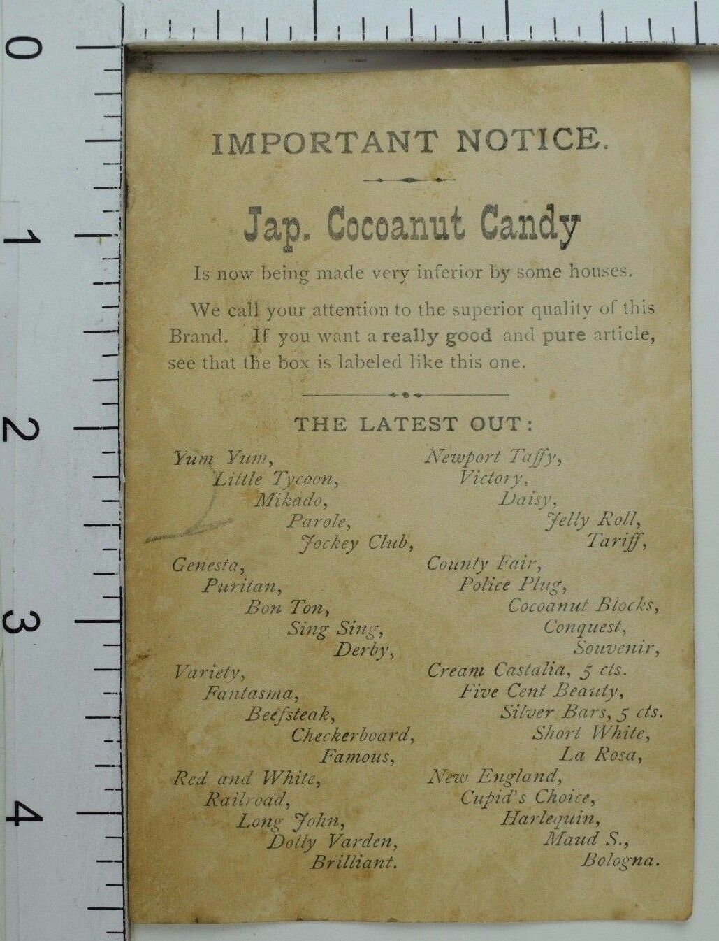 1870's-80's Japan Cocoanut Candy Boy Boat Lake Town Woods F94 ...