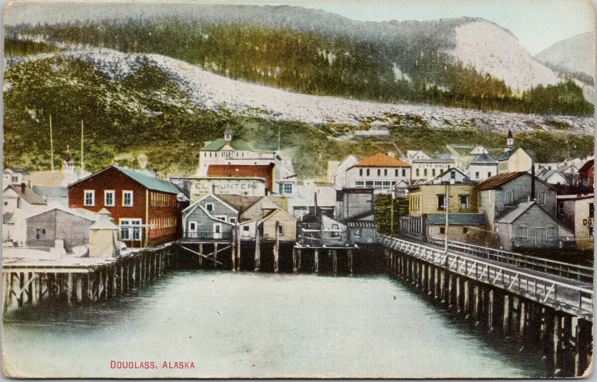 Douglass AK Douglas EL Hunter Building Unused Lowman & Hanford Postcard ...