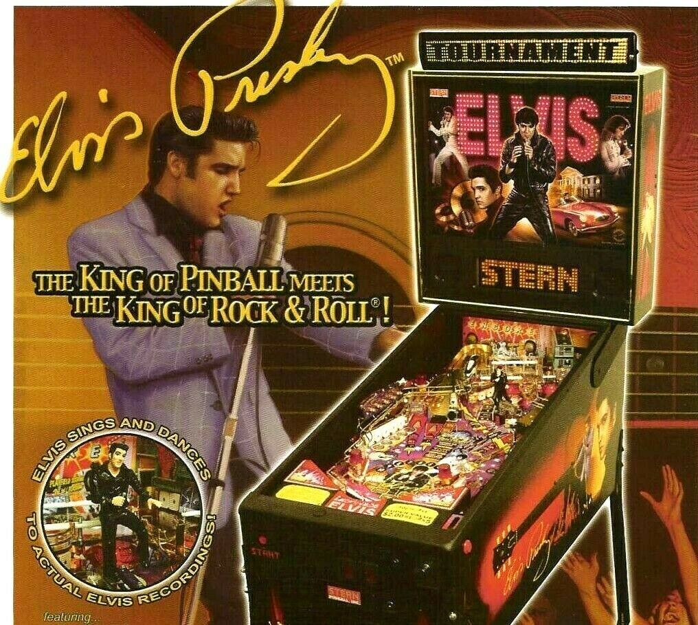 Elvis Presley Pinball FLYER 2004 Original NOS Game Art The King Of Rock ...