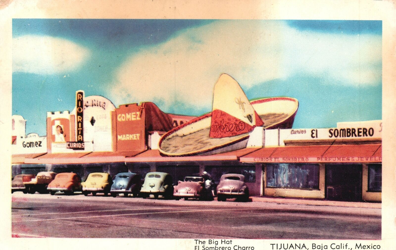 Vintage Postcard Big Hat El Sombrero Charro Shop Tijuana Baja ...