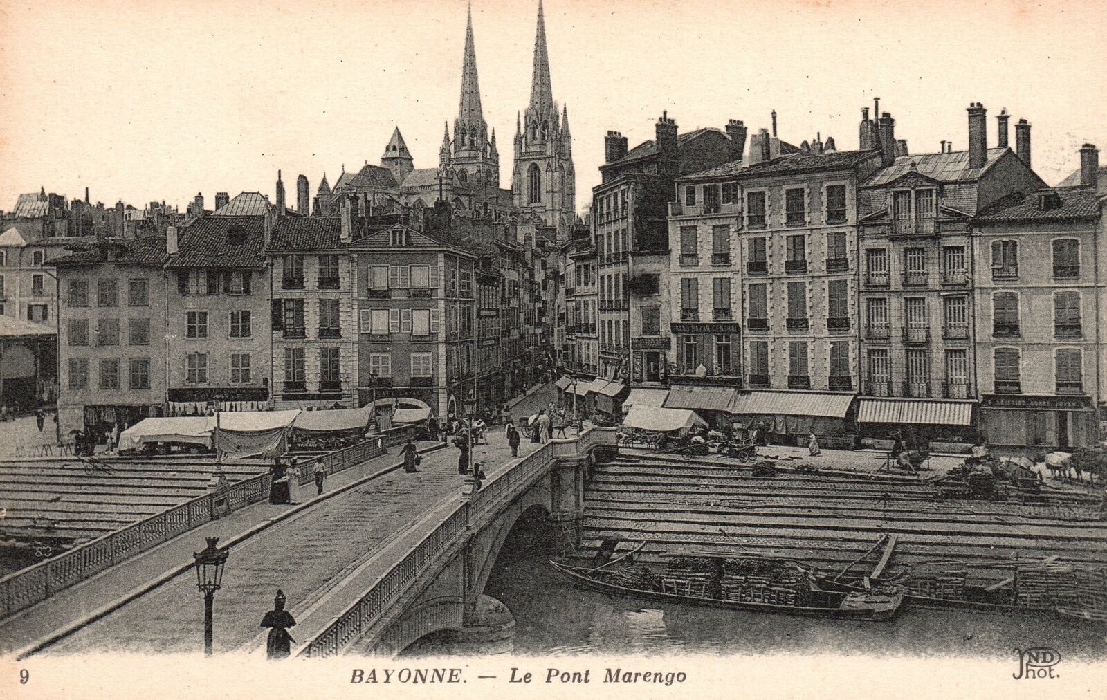 Vintage Postcard Bayonne Le Pont Morengo Castles Bridges View Bayonne ...