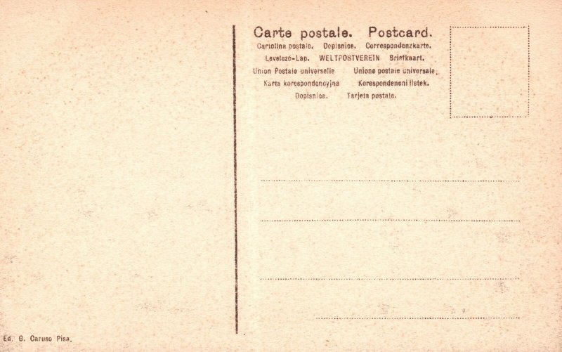 Vintage Postcard 1910's Pisa Duomo Battistero E Campanile Dall'atto ...